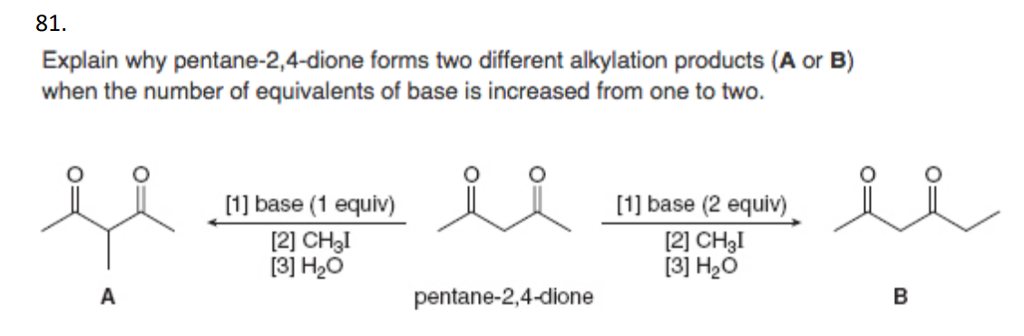 Solved 81. Explain why pentane-2,4-dione forms two different | Chegg.com