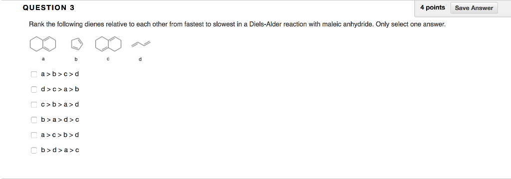 Solved QUESTION 3 4 points Save Answer Rank the following | Chegg.com