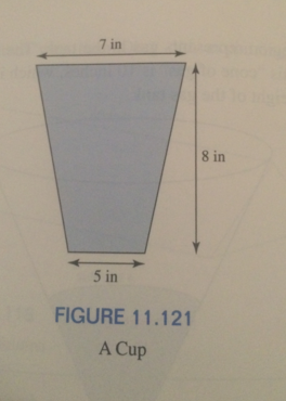 Solved A cup has a circular opening and a circular base. A | Chegg.com