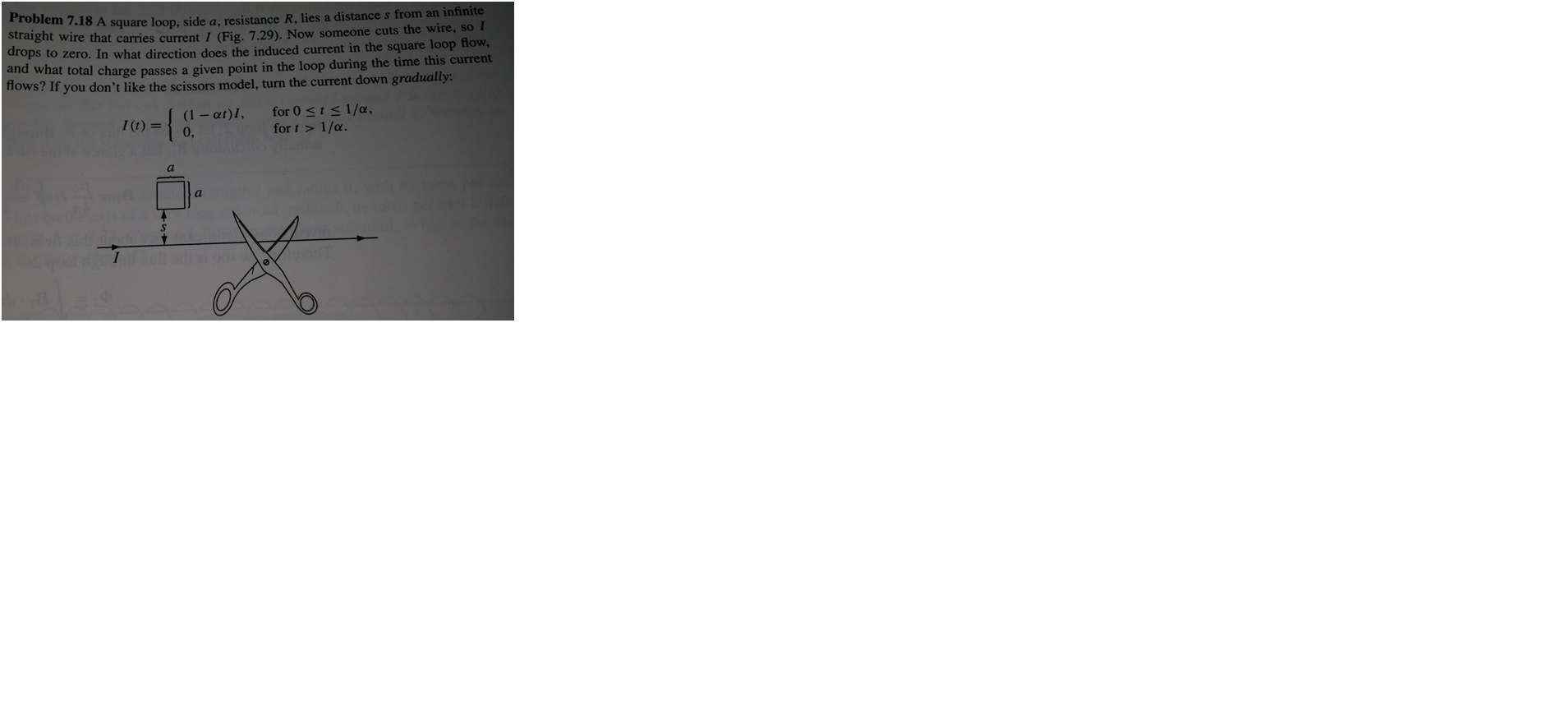 Solved Problem 7.18 A square loop, side a, resistance R, | Chegg.com