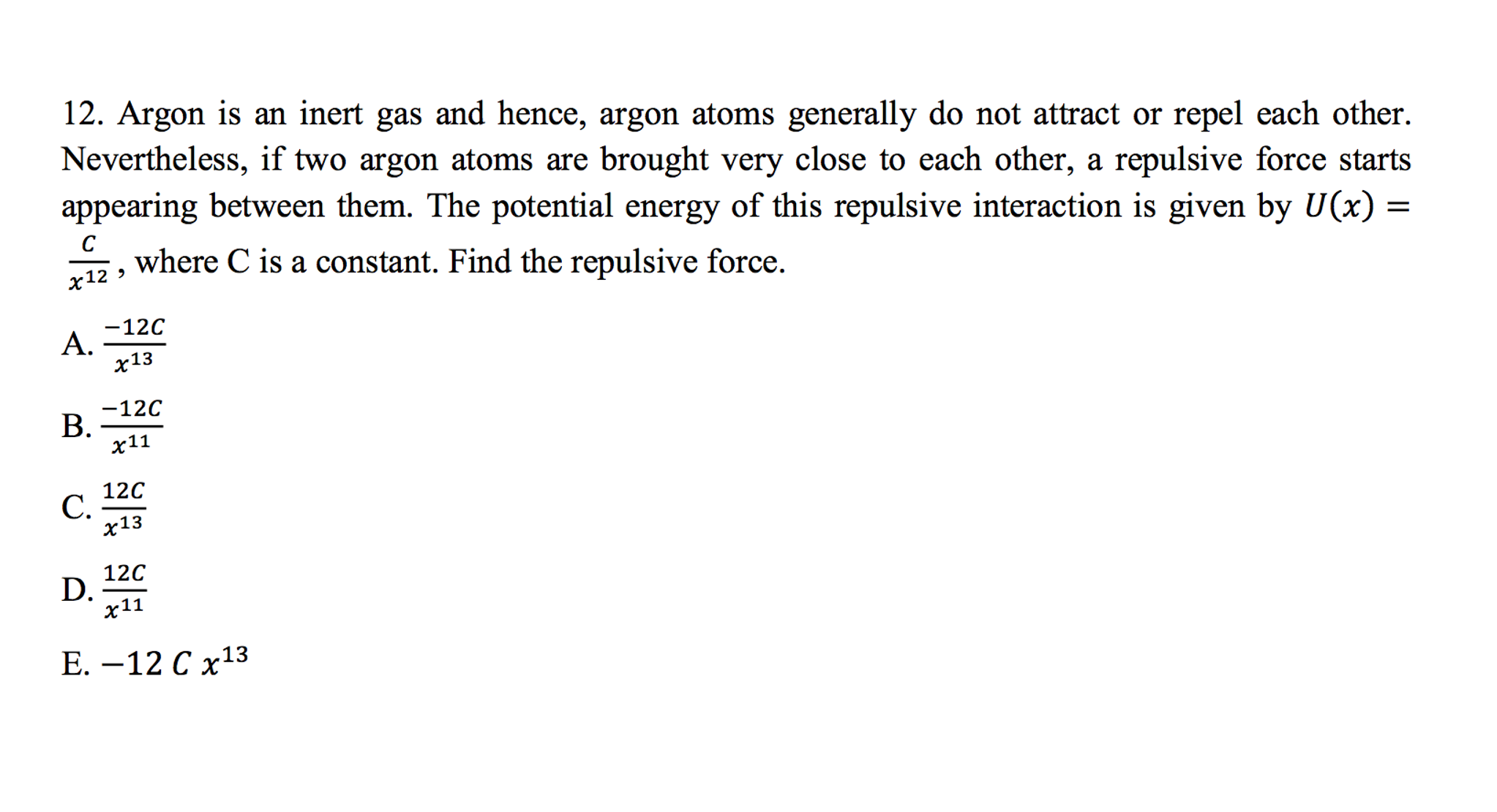 Solved Argon is an inert gas and hence, argon atoms | Chegg.com
