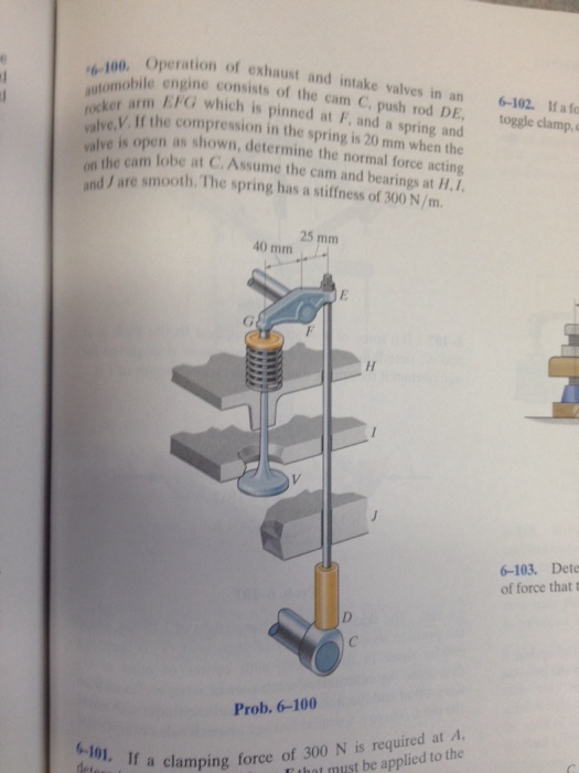 Solved Operation of exhaust and intake valves in an | Chegg.com