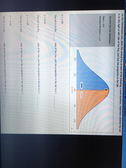 Solved On the Distributions tool, place the vertical line at | Chegg.com