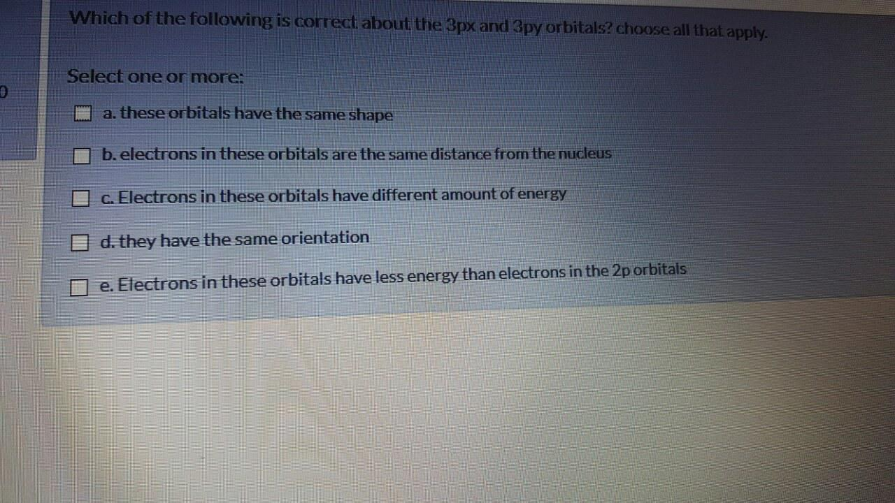 Solved Which of the following is correct about the 3px and | Chegg.com