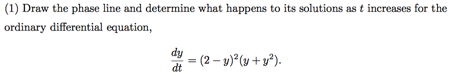 Solved Draw the phase line and determine what happens to its | Chegg.com