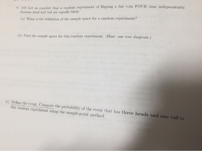 Solved Let us consider that a random experiment of flipping | Chegg.com