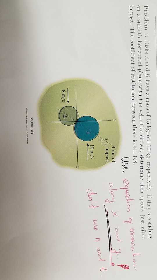Solved Problem 1: Disks A and B have a mass of 15 kg and 10 | Chegg.com