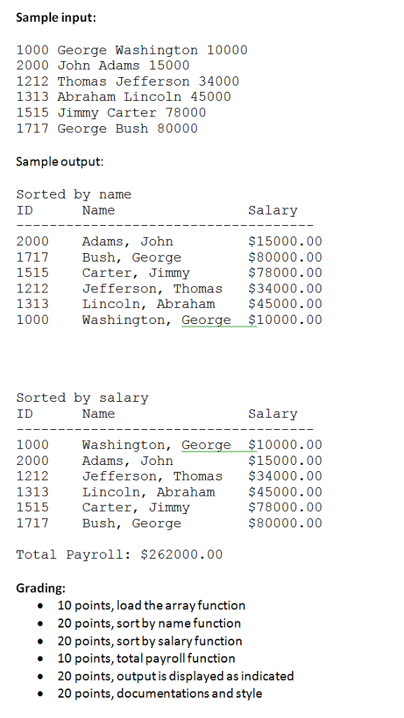 Solved **C++ program** with structures, array of structures, | Chegg.com