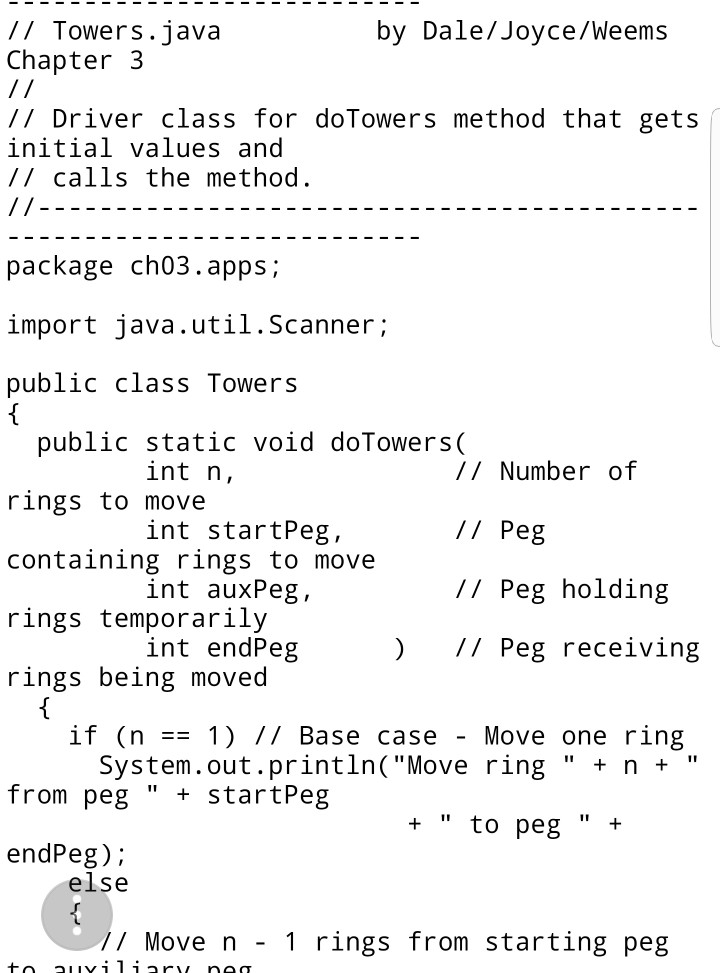 Solved 2. Change the Towers of Hanoi program so that it does | Chegg.com