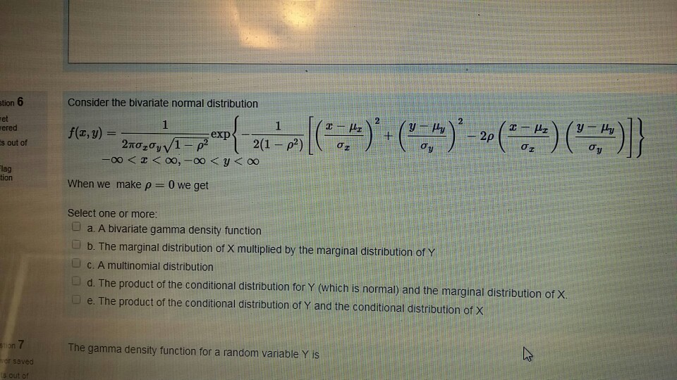 Solved Consider the bivariate normal distribution f(x, y) = | Chegg.com