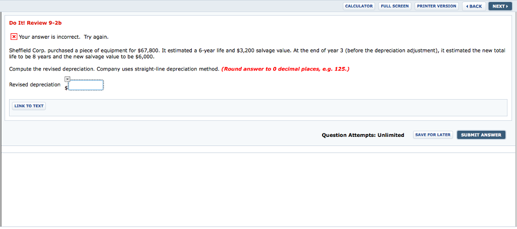 Solved CALCULATOR FULL SCREEN PRINTER VERSION BACK NEXT Do | Chegg.com