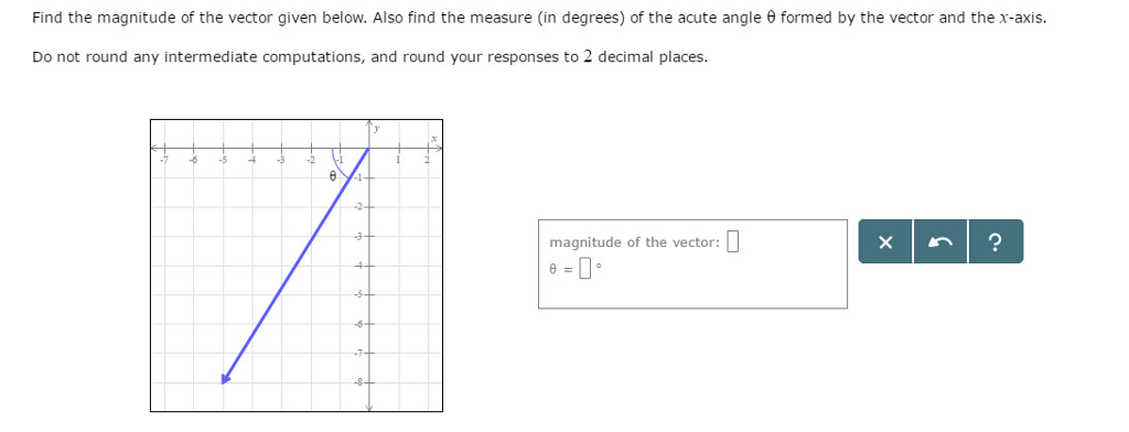 Solved Find the magnitude of the vector given below. Also | Chegg.com