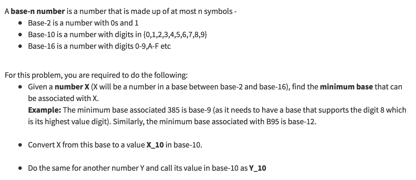 Solved A base-n number is a number that is made up of at | Chegg.com