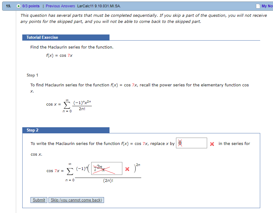Solved Find the Maclaurin series for the function. f(x) = | Chegg.com