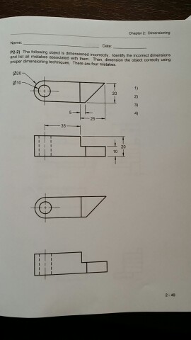 Solved Completely dimension the objects shown (by hand) | Chegg.com