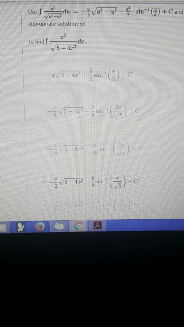 Solved Question 4 The following integral forms appear in the | Chegg.com
