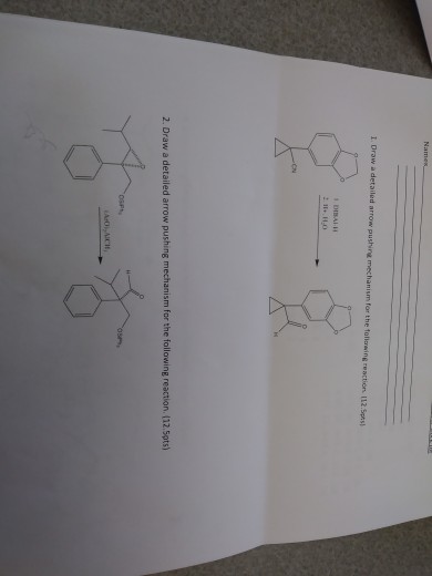 Solved Draw a detailed arrow pushing mechaism for the | Chegg.com