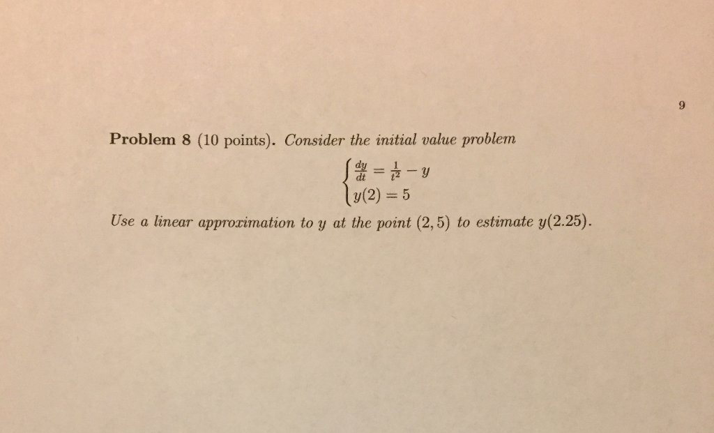 Solved Consider the initial value problem {dy/dt = 1/t^2 - | Chegg.com