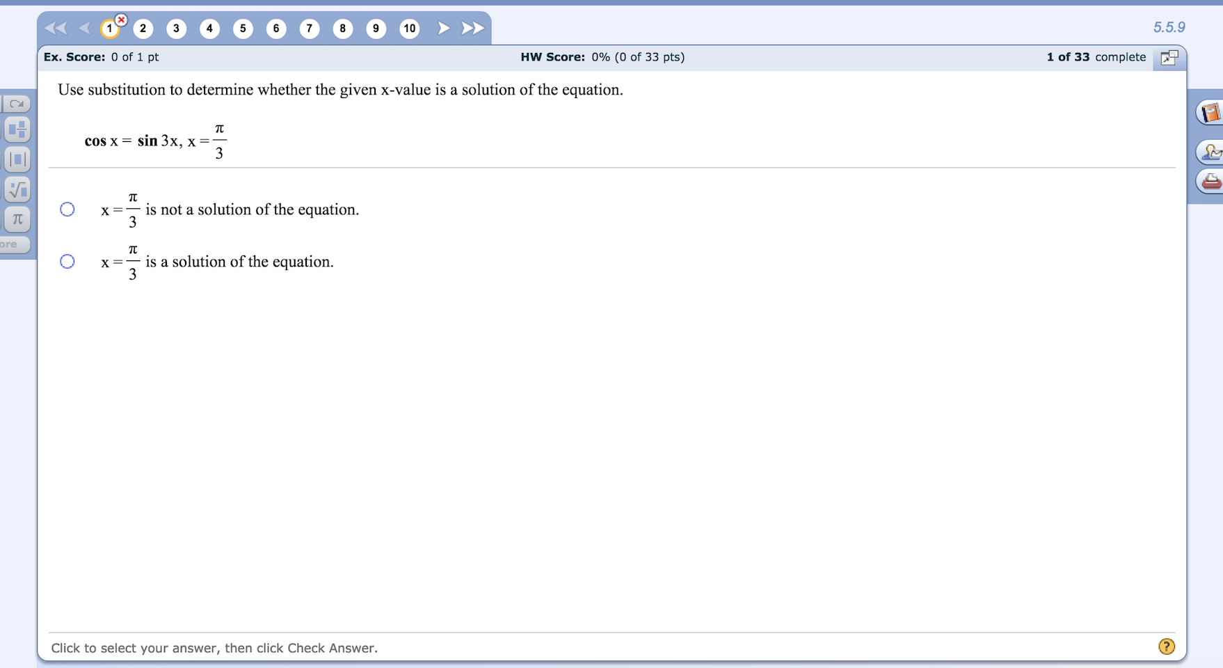 Solved Use substitution to determine whether the given | Chegg.com