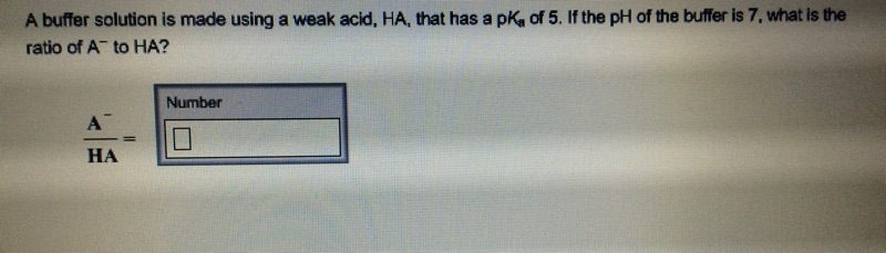 Solved A buffer solution is made using a weak acid, HA, that | Chegg.com