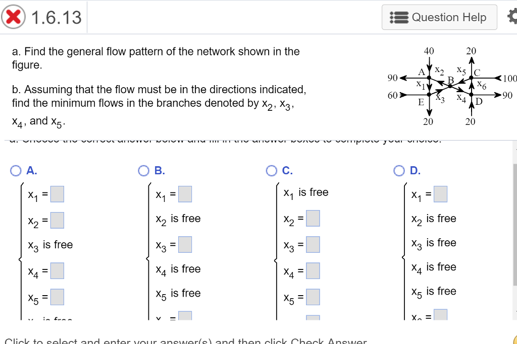 Solved Find the general flow pattern of the network shown in | Chegg.com