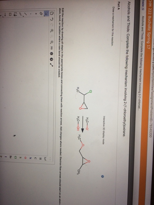 Solved Alcohols and Thiols: Complete the following mechanism | Chegg.com