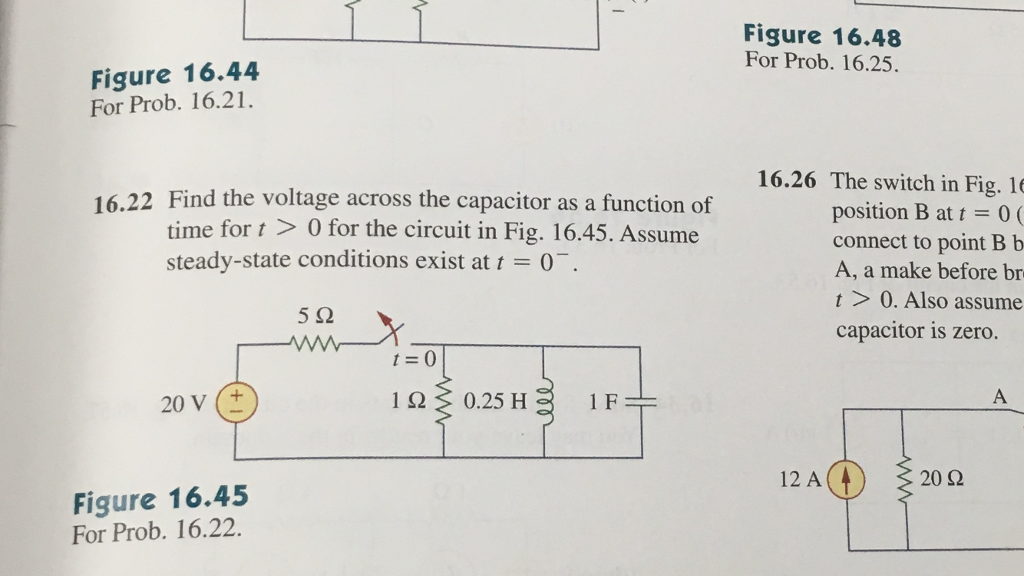 Solved Find The Voltage Across The Capacitor As A Function