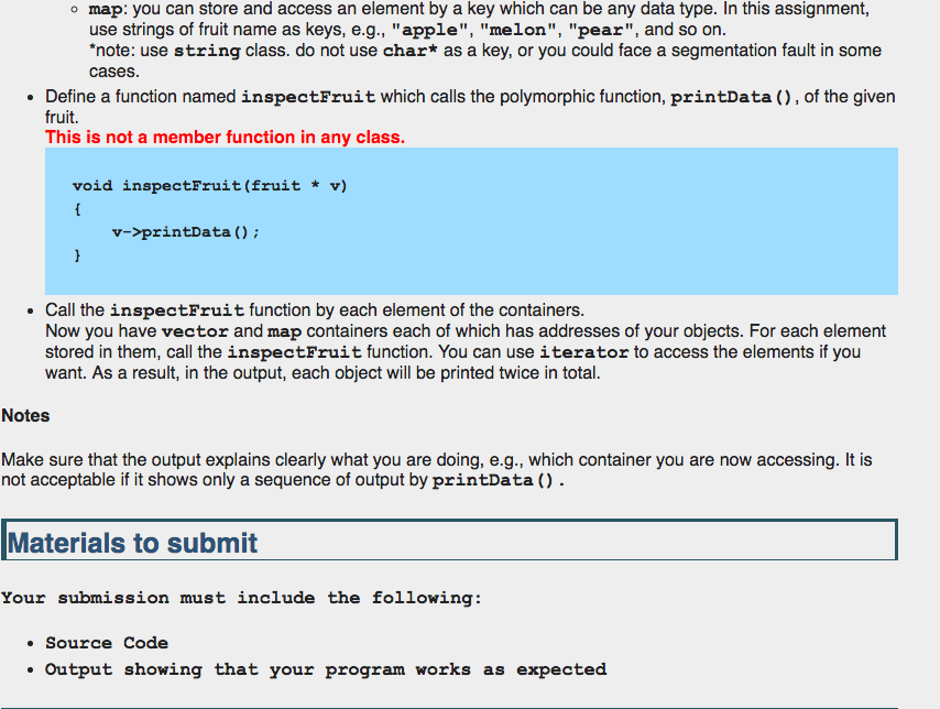Solved Create a simple program which uses a class hierarchy | Chegg.com
