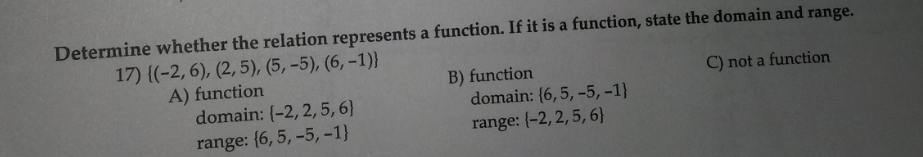 Solved Determine whether the relation represents a function. | Chegg.com