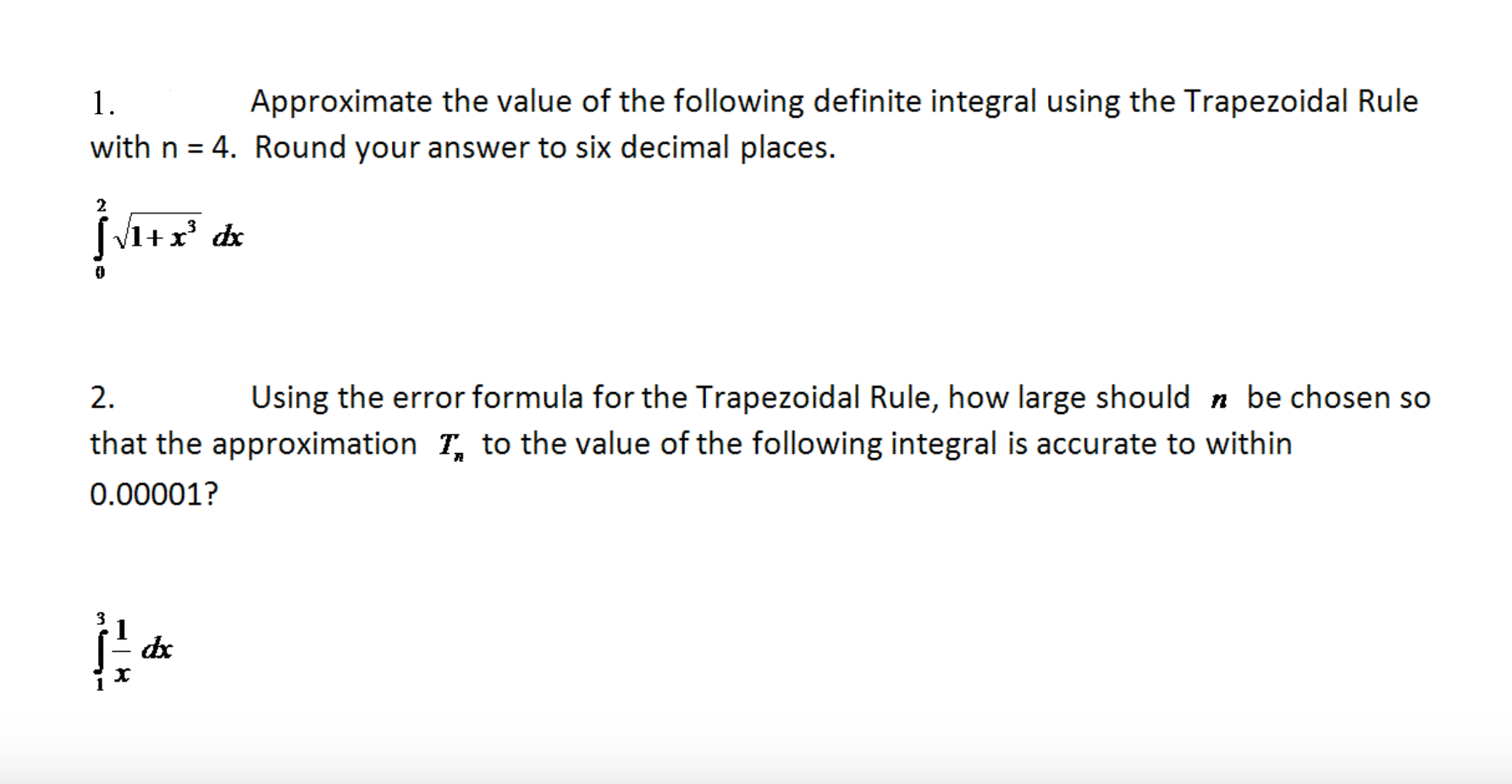 Solved Approximate the value of the following definite | Chegg.com