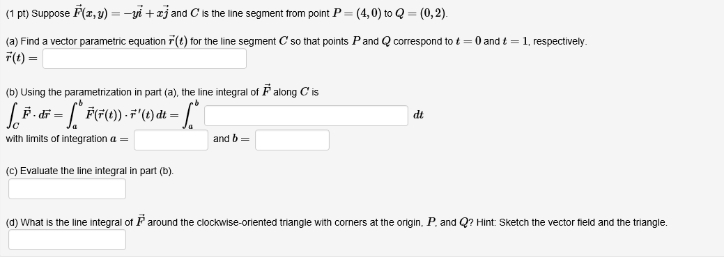 Solved Suppose F(x, y) = -yi + xj and C is the line segment | Chegg.com