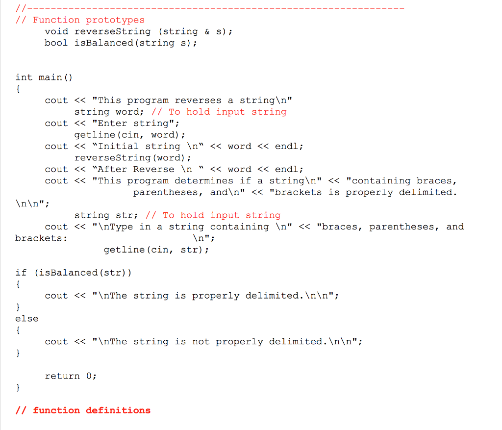 Solved C++ Code provided. Need a function to check if a | Chegg.com