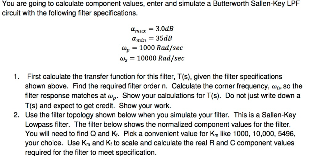 Solved You are going to calculate component values, enter | Chegg.com