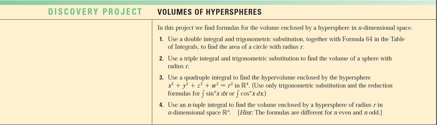 Solved In this project we find formulas for the volume | Chegg.com