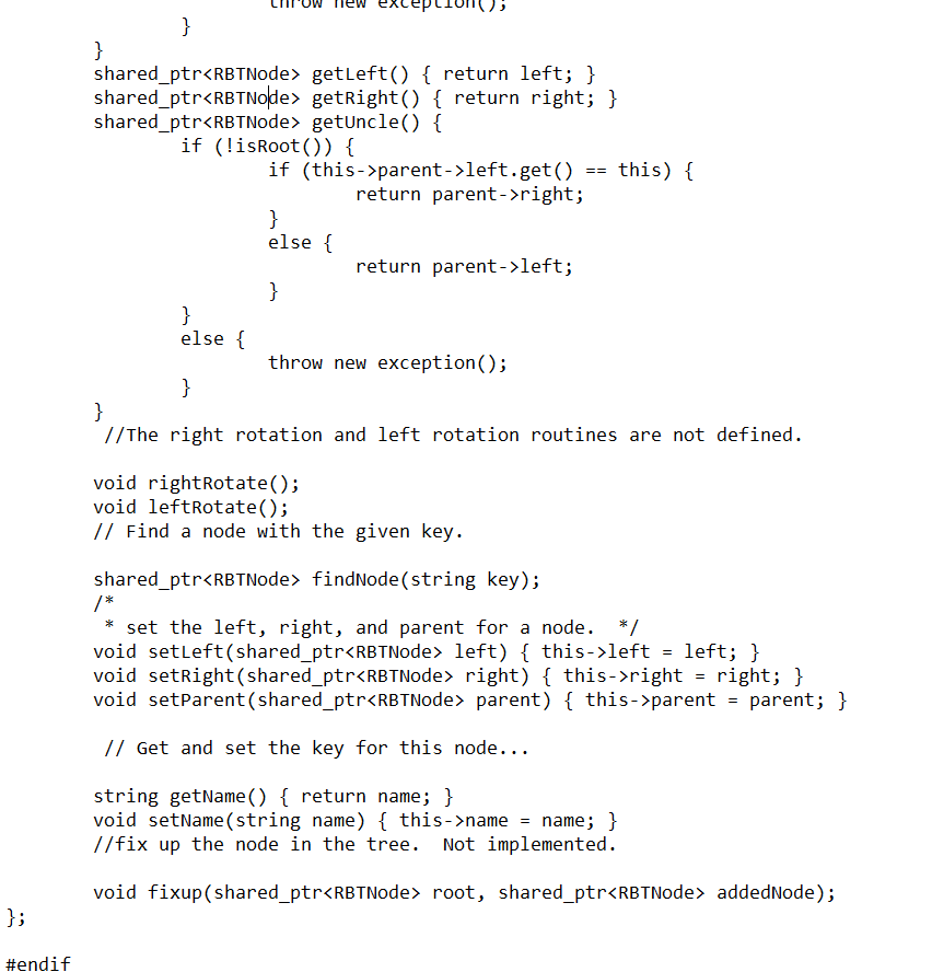 Solved #include #include #include #include "RBTNode.h" | Chegg.com