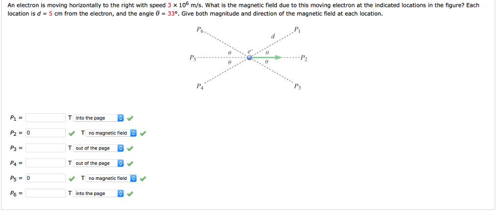 Solved An Electron Is Moving Horizontally To The Right With