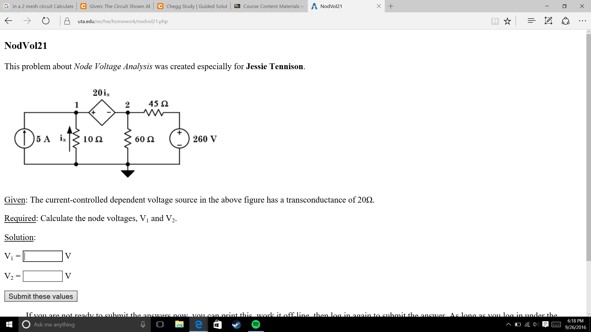 Solved This Problem About Node Voltage Analysis Was Created 0270