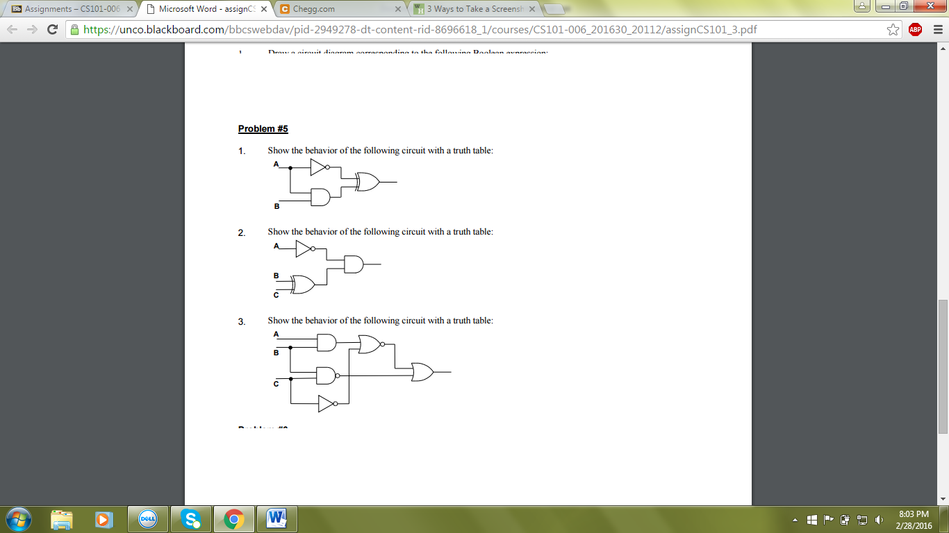 truth table questions and answers