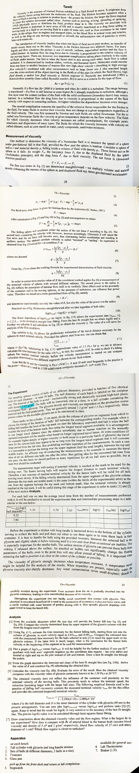 2. What is the Reynolds number for the fastest | Chegg.com