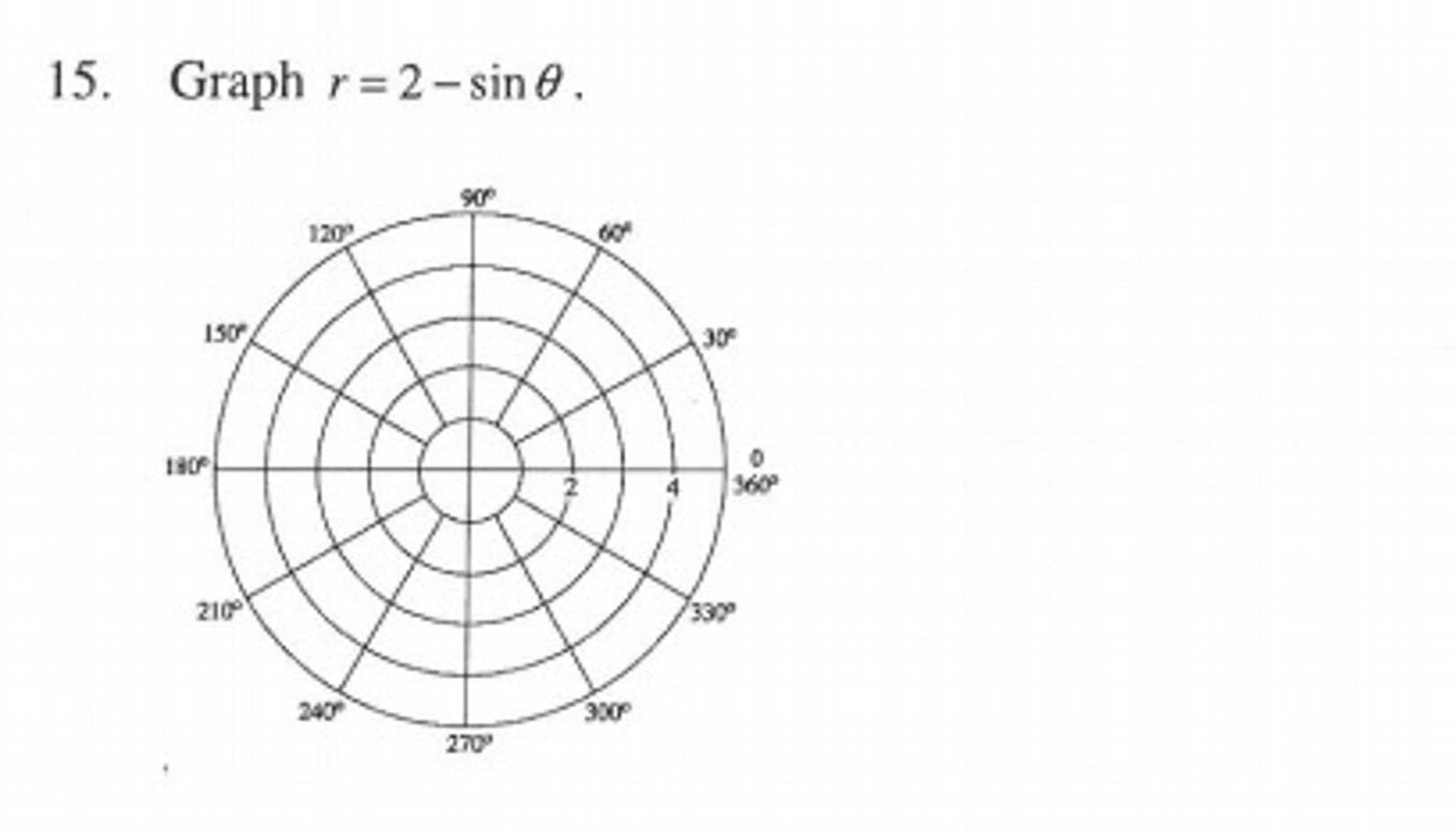 Solved Graph r = 2 -sin theta. | Chegg.com