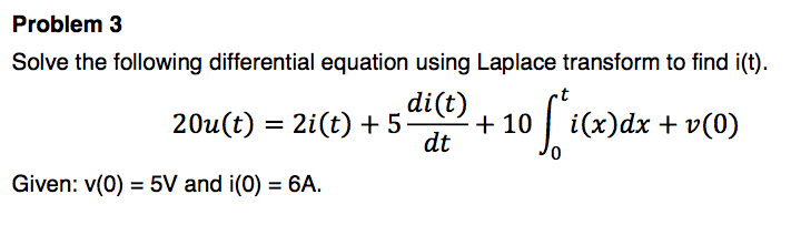 Solved Solve the following differential equation using | Chegg.com