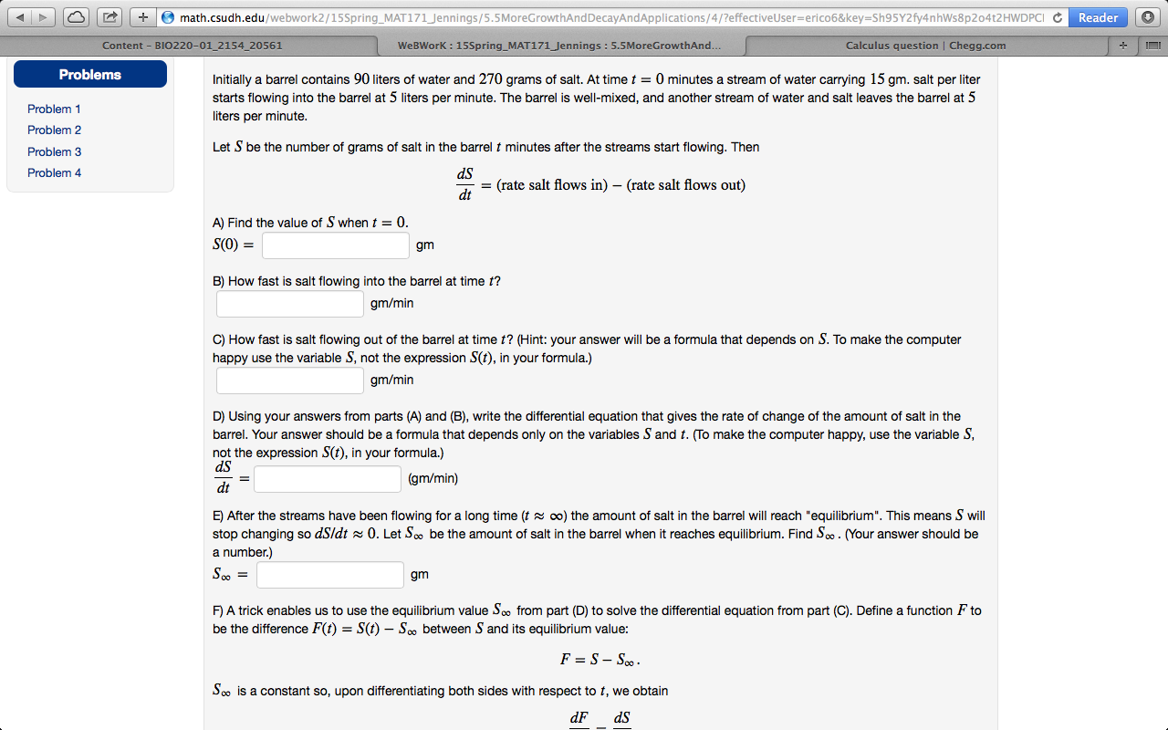 Solved COS math csudh.edu webwork2/15 Spring MAT171 | Chegg.com