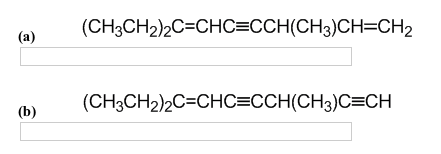 Solved (CH3CH2)2C-CHCzCCH(CH3)CH=CH2 | Chegg.com