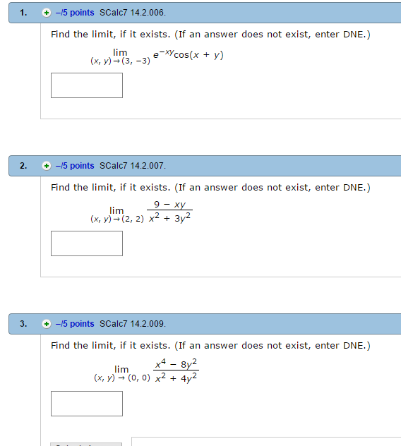 Solved Find The Limit If It Exists If An Answer Does Not