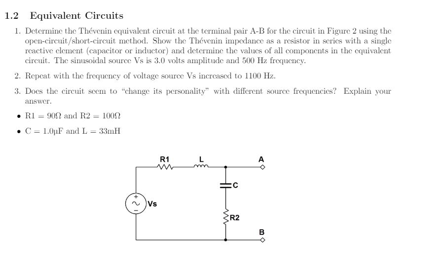 Solved Determine the Thevenin equivalent circuit at the | Chegg.com