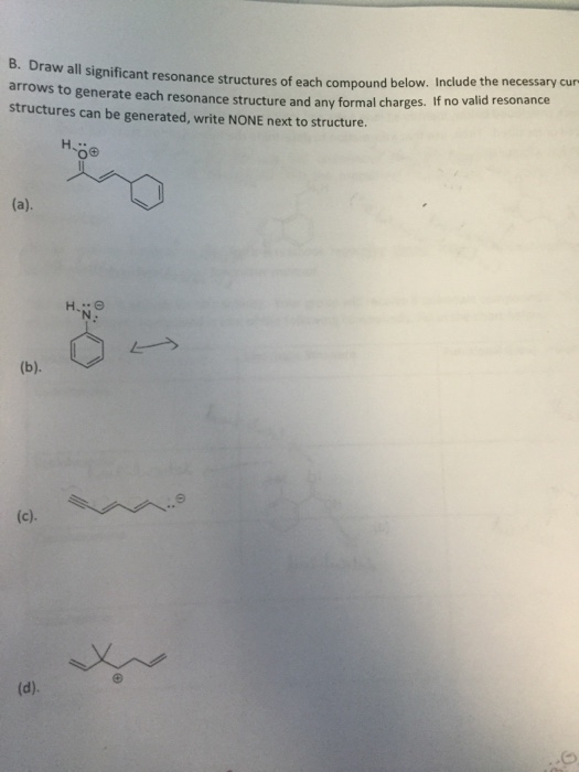 Solved Draw all significant resonance structures of each | Chegg.com