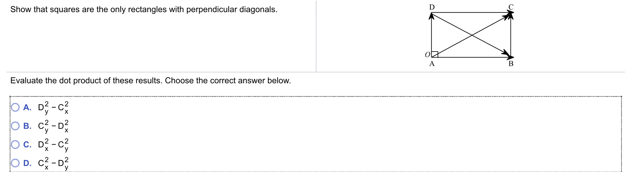 Solved Show that squares are the only rectangles with | Chegg.com