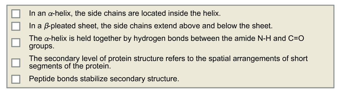 Solved In an alpha-helix, the side chains are located | Chegg.com