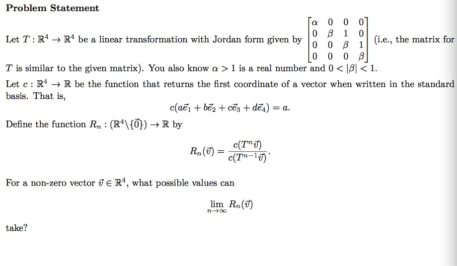 Solved Let T : R ? R be a linear transformation with Jordan | Chegg.com