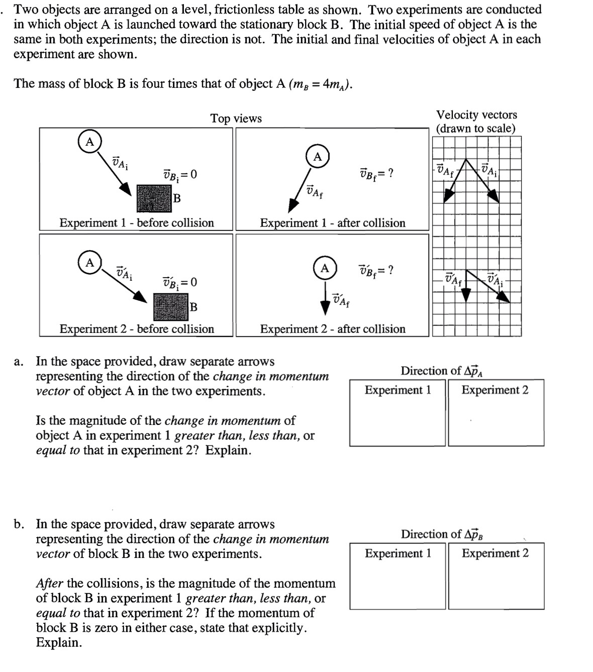 conservation of momentum in two dimensions | Chegg.com